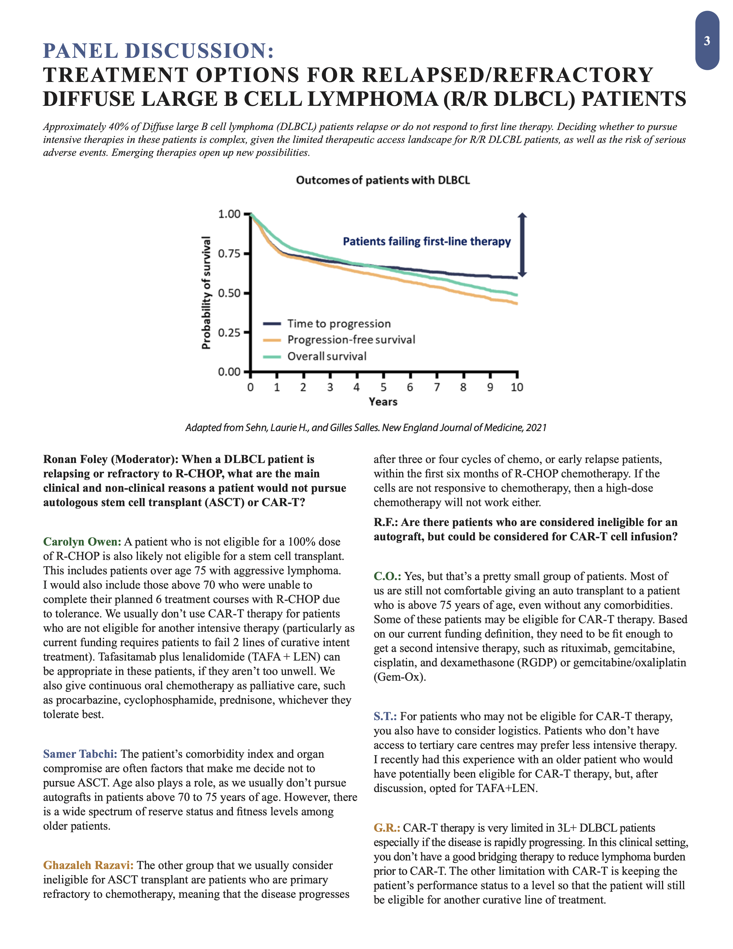 Panel Discussion: Treatment options for relapsed/refractory diffuse large B-cell lymphoma (R/R ...
